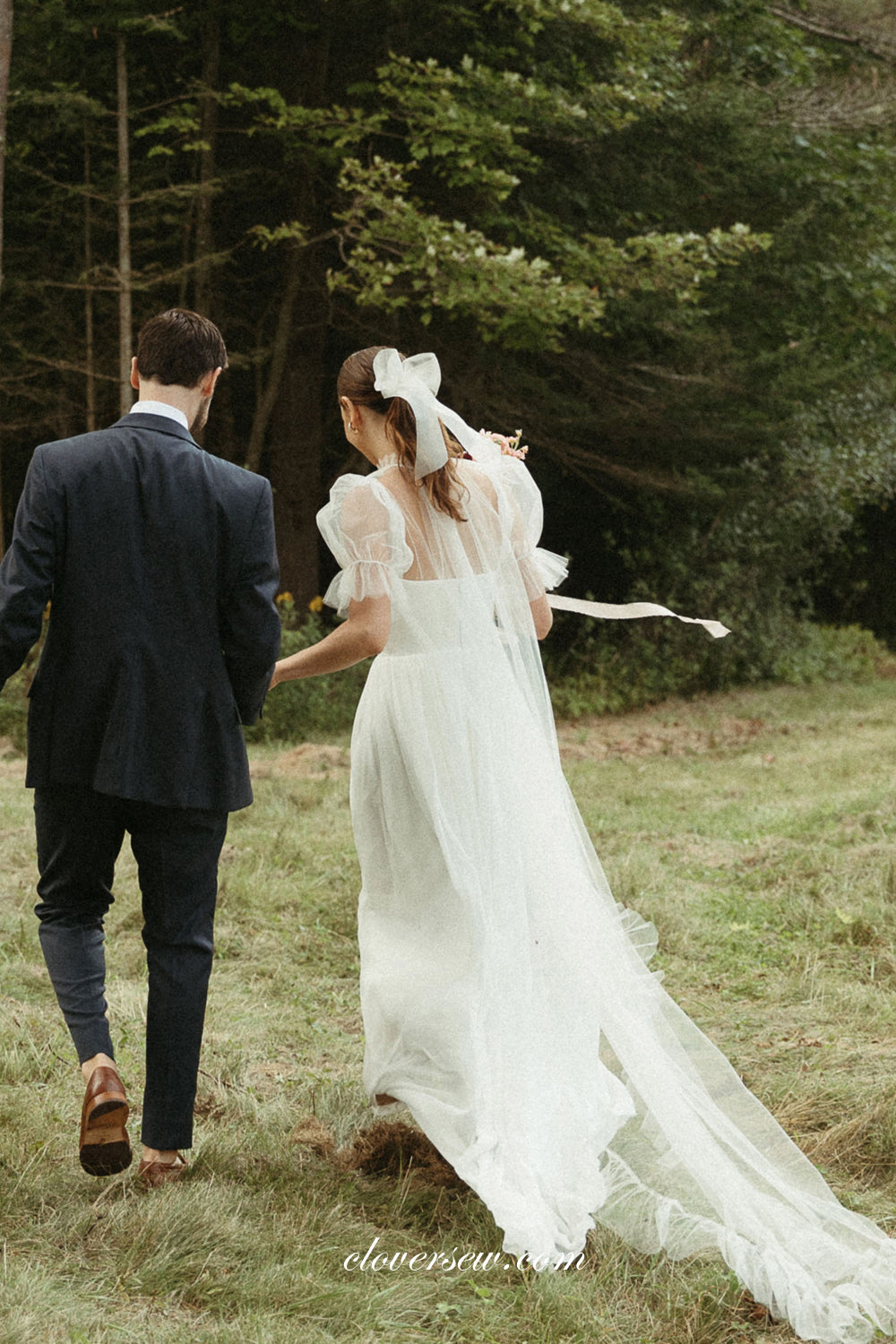 White Chiffon Spaghetti Strap Column Convertible Cloak Wedding Dresses ...